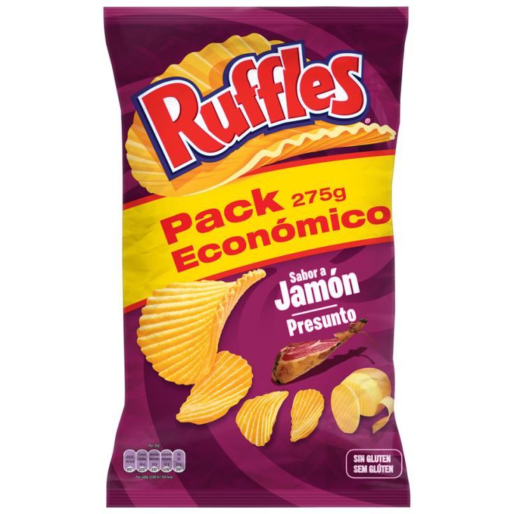 PATATAS FRITAS JAMON RUFFLES 275G - Supermercados Ruiz Galan