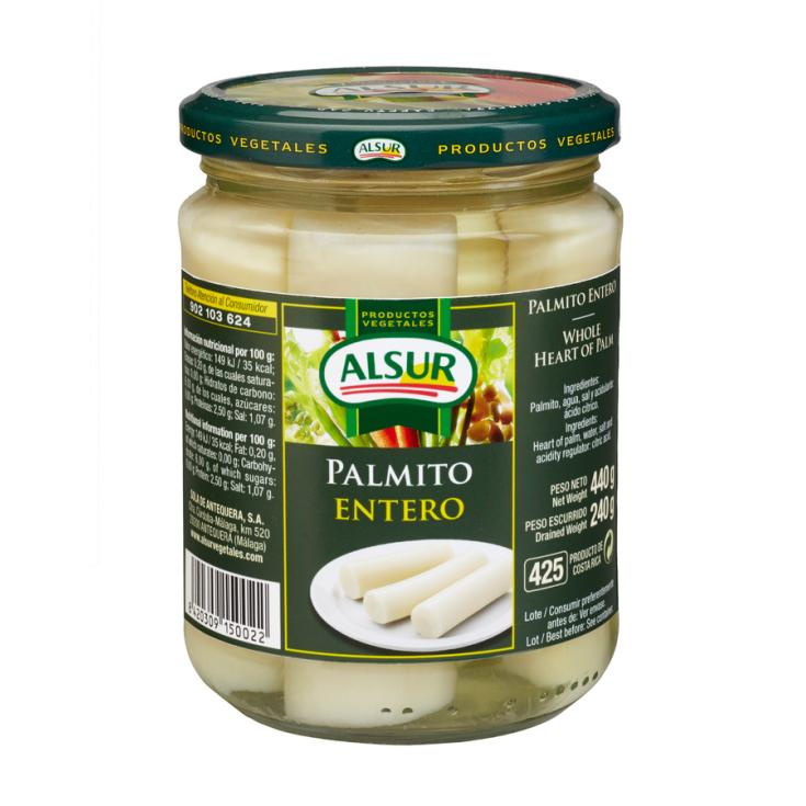 PALMITO ENTERO ALSUR FRASCO 410 ML - Supermercados Ruiz Galan
