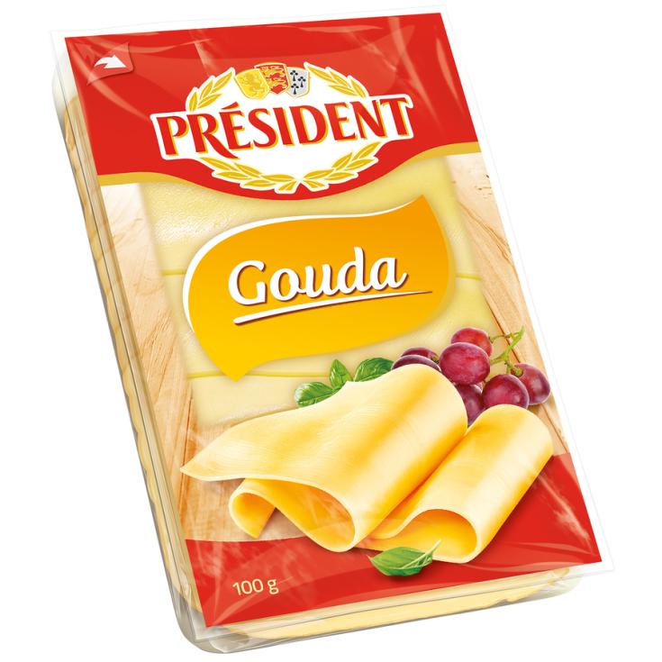 QUESO LONCHA GOUDA PRESIDENT 100G - Supermercados Ruiz Galan