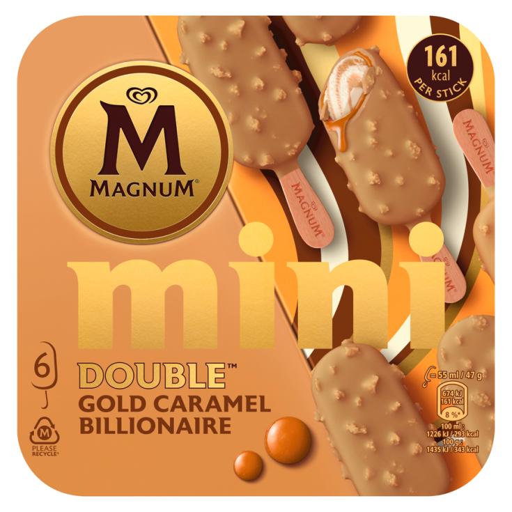 MAGNUM MINI DOBLE GOLD BILLIONAIRE 6UND - Supermercados Ruiz Galan